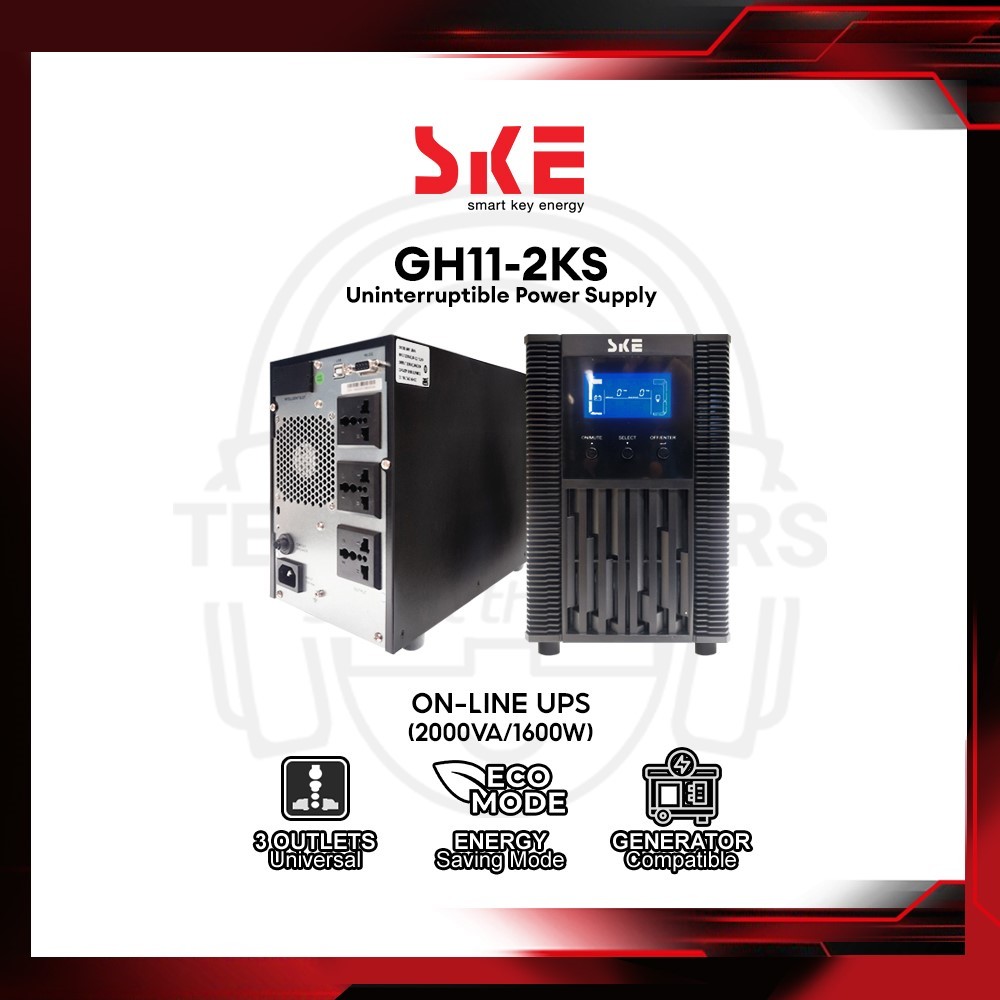 SKE GH11-2KS UPS On-line 2000VA-1600W Uninterruptible Power Supply ...