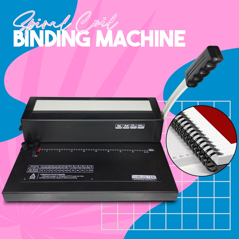 Spiral Binding Machine Q-S12M A4 Size Heavy Duty | Shopee Philippines