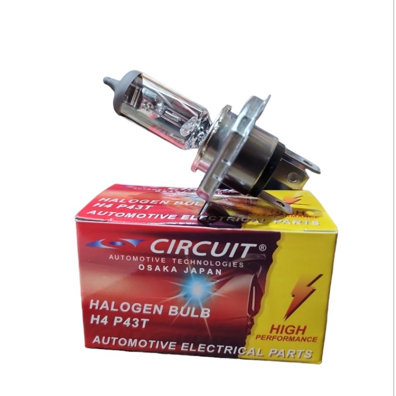 Circuit Halogen Bulb H4 P43T 12v (100/90w, 60/55w) | Shopee Philippines