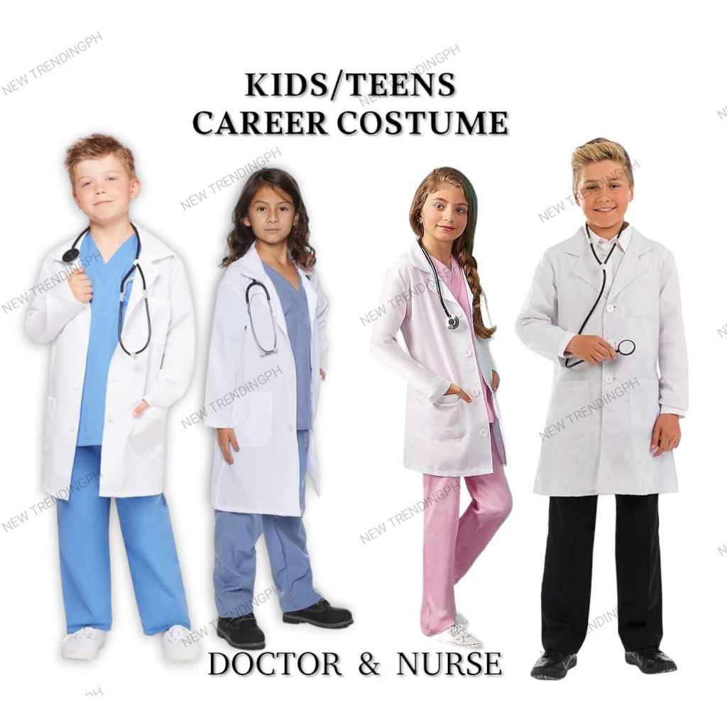 KIDS MINI NURSE & DOCTOR / SCRUB SUIT CAREER COSTUME SET - BOY AND GIRL CAREER OUTFIT | Shopee ...