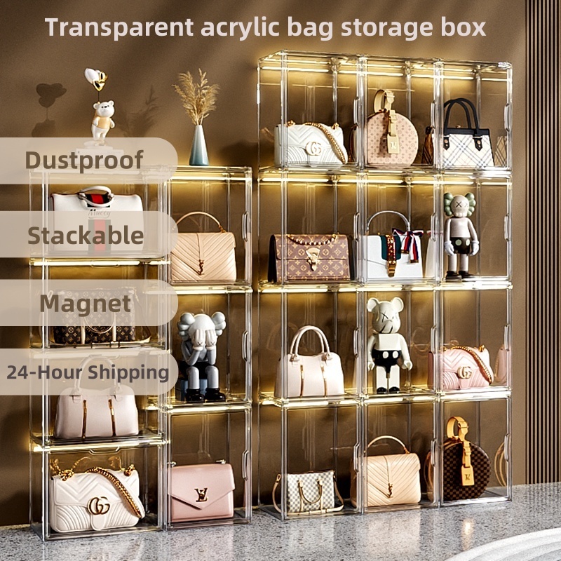 Transparent stackable Toy Lady acrylic Bag organizer box Acrylic Bag ...