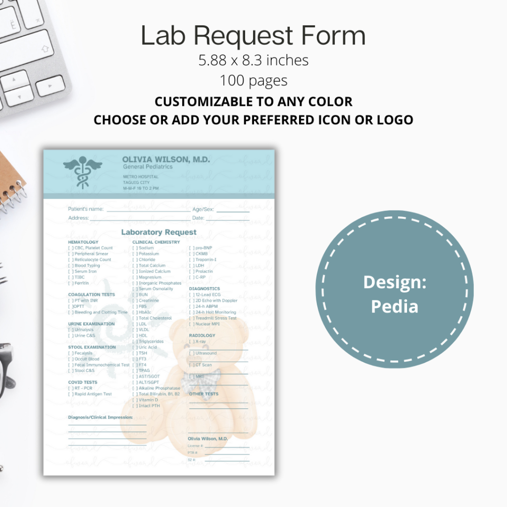 Lab Request Form for Medical Professionals (Pedia) | Shopee Philippines