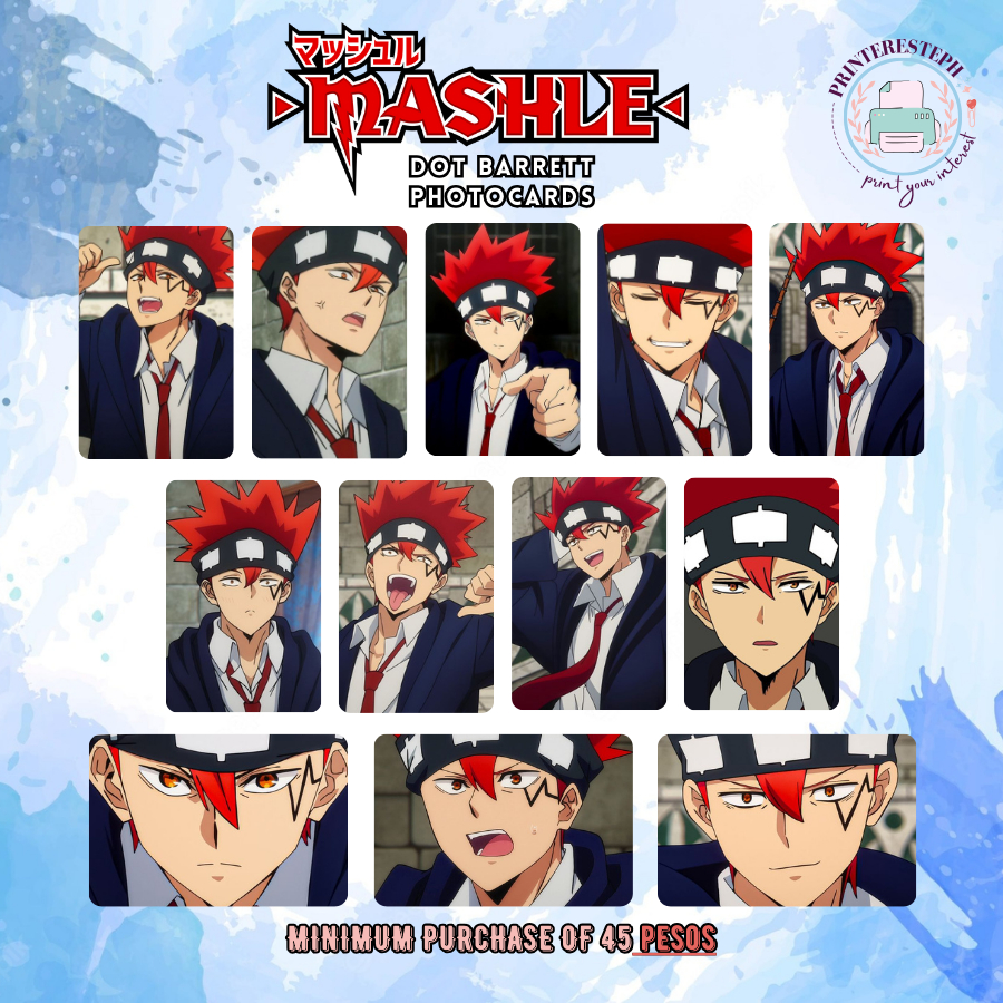 DOT BARRETT Photocards || Mashle: Magic and Muscles | Shopee Philippines