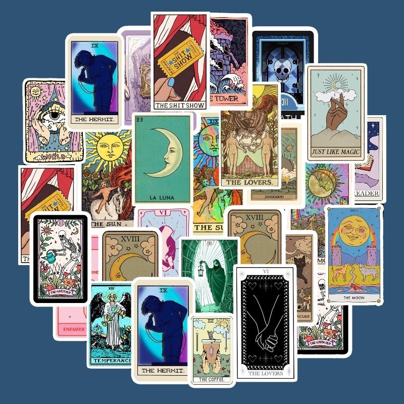 Tarot Card Stickers | Vinyl Matte Laminated Waterproof and Scratchproof ...