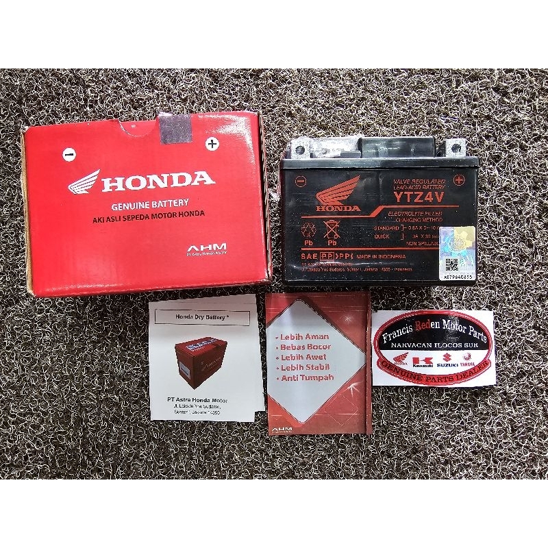 Battery for Honda Xrm110/125,Wave100/125/Beat carb/fi Honda Genuine ...