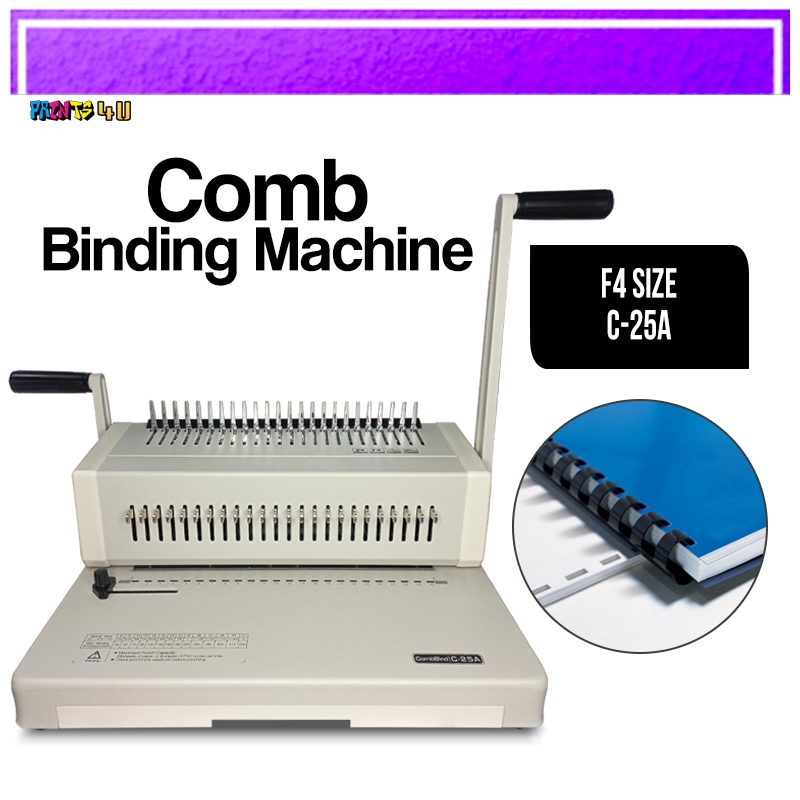 C25A Comb Binding Machine F4 Size Long/Legal Binder (25sheets Punched ...