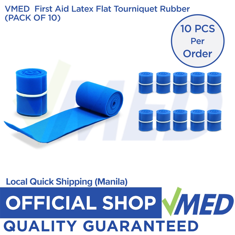 VMED First Aid Latex Flat Tourniquet Rubber (PACK OF 10) | Shopee ...