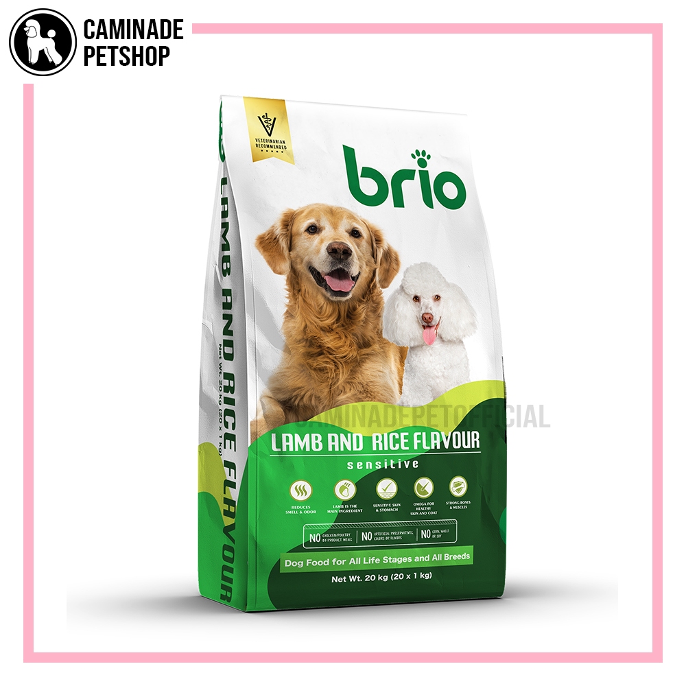 BRIO Lamb and Rice Flavour for Puppies to Adult Dogs 20kg - Sensitive ...