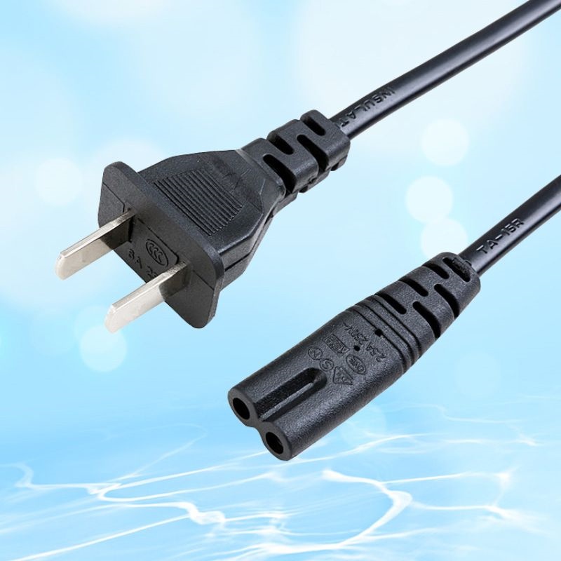 US 2 Prong 2 Pin AC Power Cord Cable Charge Adapter or PC Laptop PS2 ...