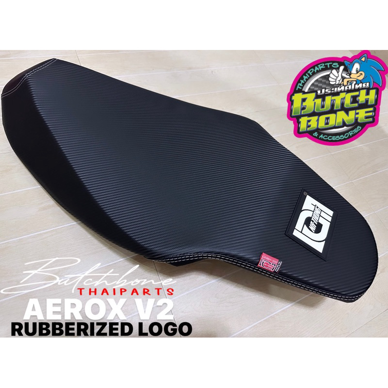 NA-THONG FLAT SEAT DRY CARBON ORIG. N-MAX V1- V2 / AEROX V1- V2 {WHITE LOGO- THAILOGO} | Shopee ...