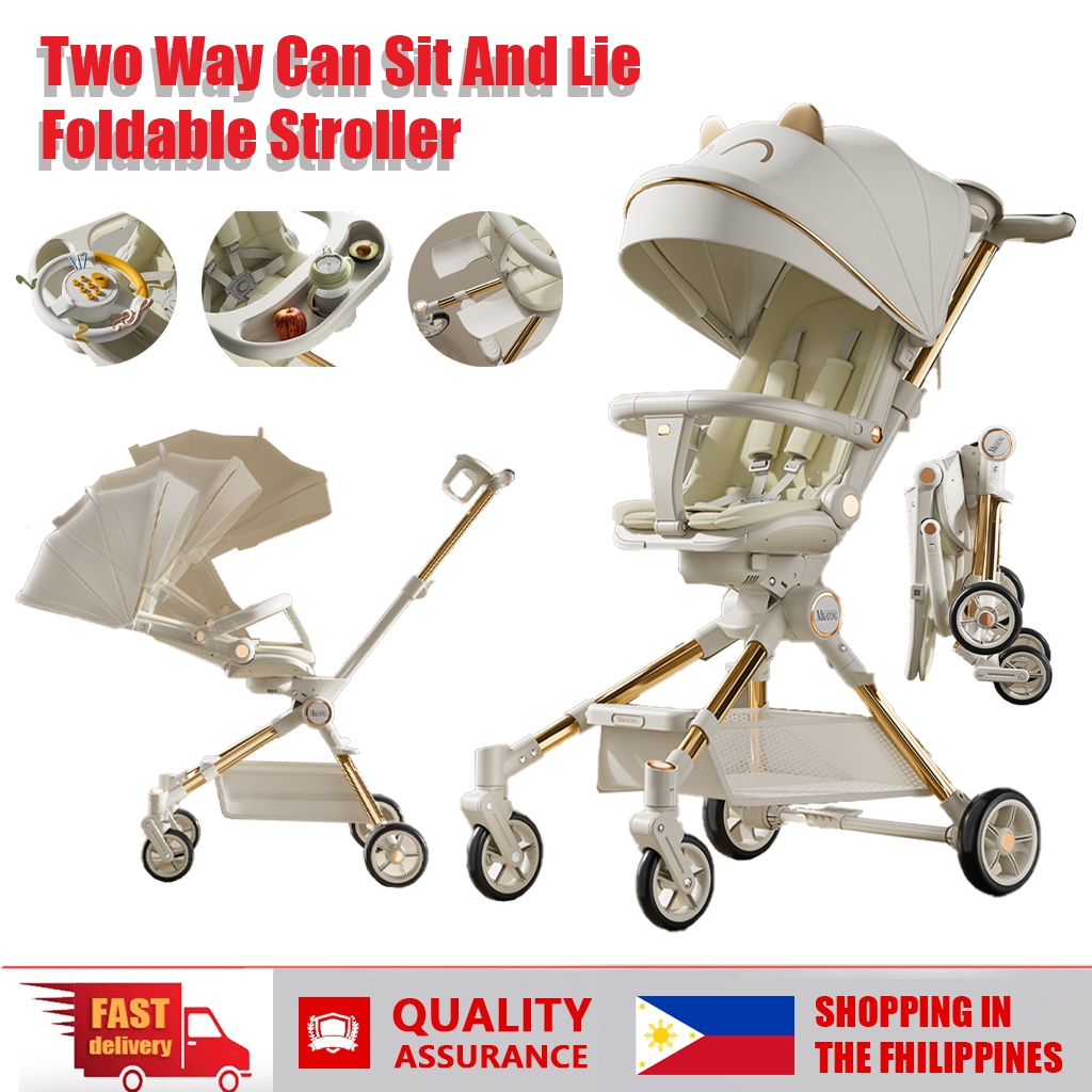 EvianAngel Foldable Baby Stroller Sit And Lie Down 360 Rotating Two ...