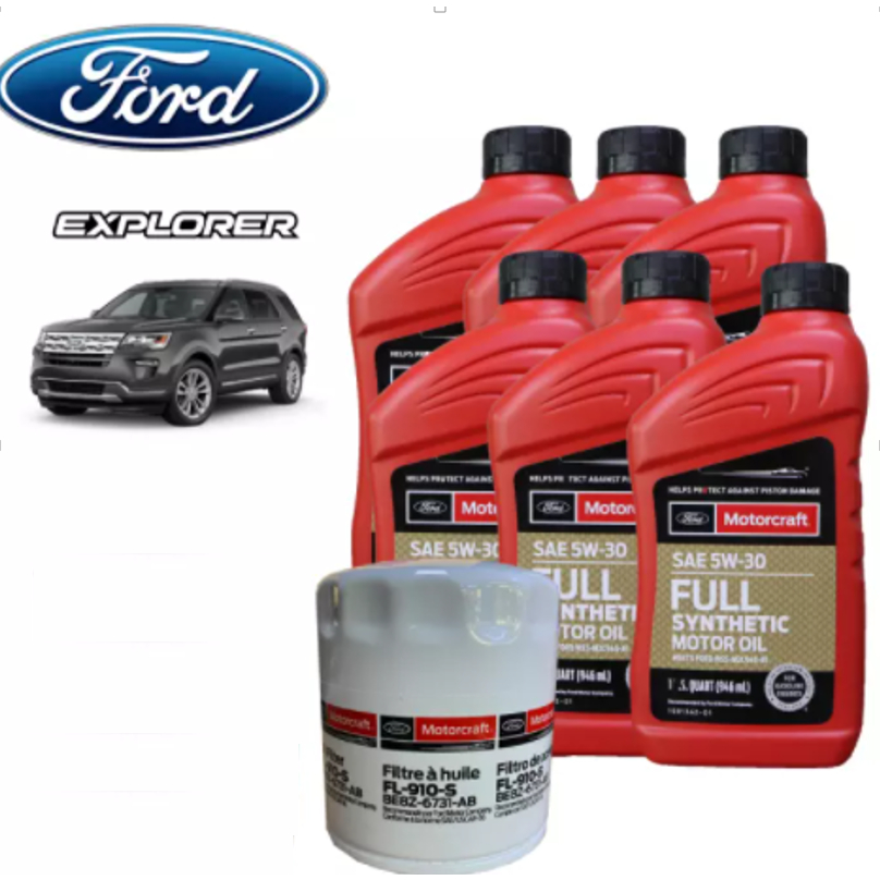Motorcraft Fully Synthetic SAE 5W-30 Oil Change Bundle for Ford ...