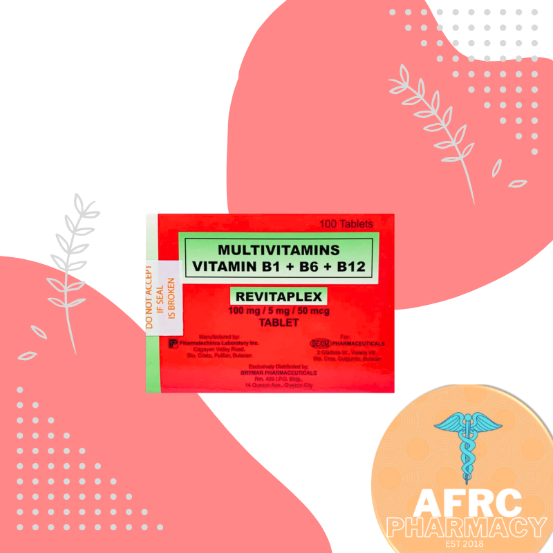 Vitamin B complex Revitaplex (Become Plex) Tablet sold per box 100's ...