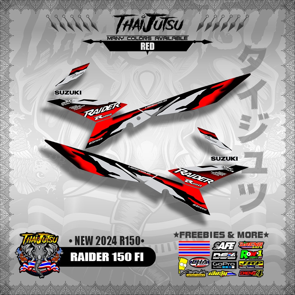 STICKER DECALS for RAIDER 150 FI ( RFINE20R1) By THAIJUTSU (SOFIE ...