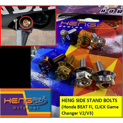 HENG Original Side stand bolt Honda Beat FI, Click Game Changer V2/V3 ...