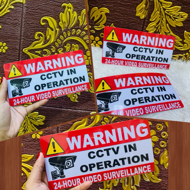 WARNING CCTV SIGNAGE PVC | Shopee Philippines