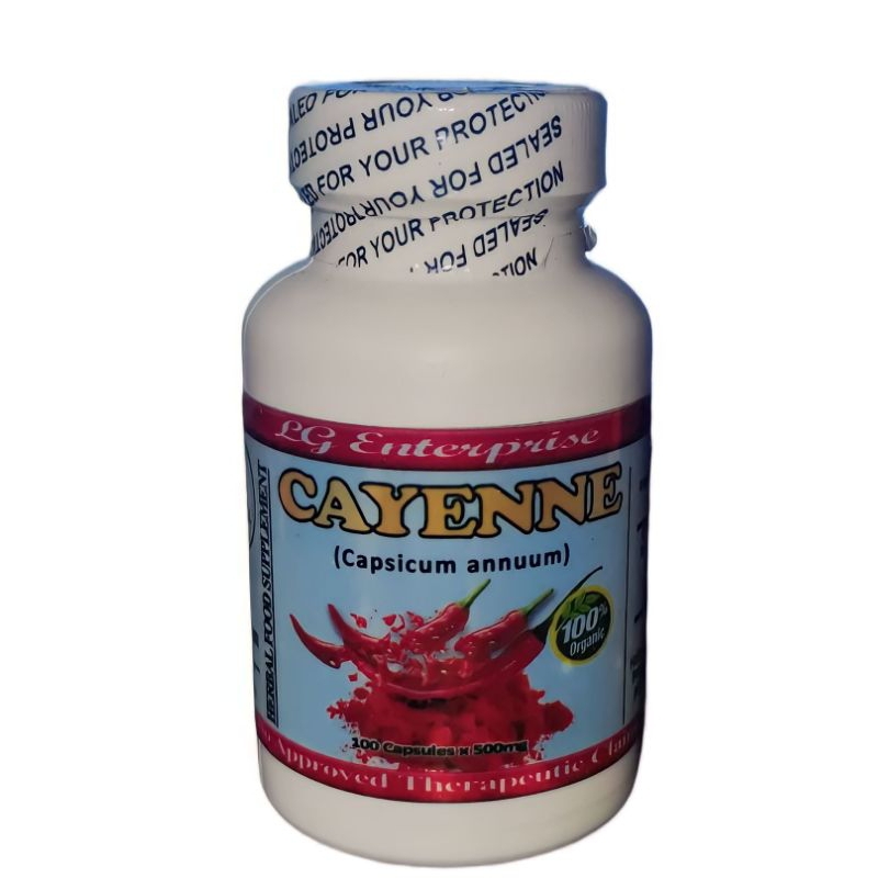 CAYENNE "CAPSICUM ANNUUM" HERBAL CAPSULE 500mg/100 capsules | Shopee ...