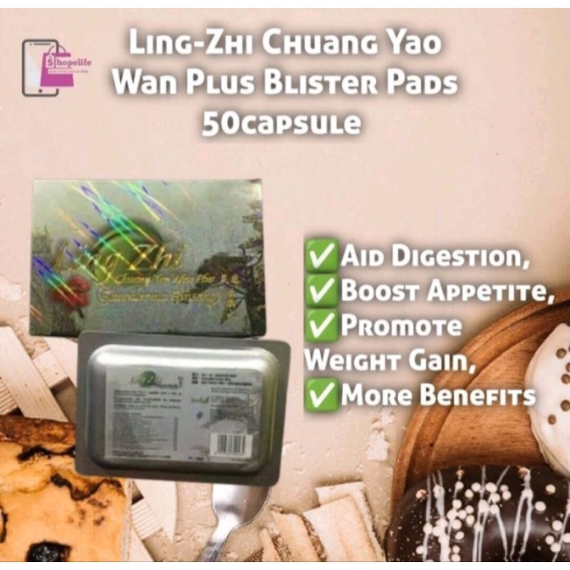 50 CAPSULE LING ZHI CHUANG YAO WAN plusa Ganoderma gensing | Shopee ...