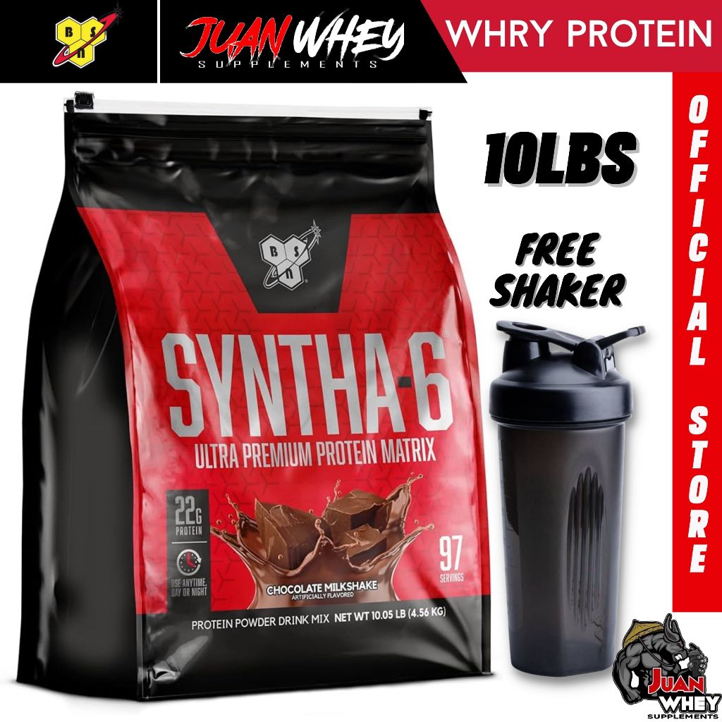 BSN Syntha-6 Whey Protein Powder 10LBS with or without Shaker | Shopee ...