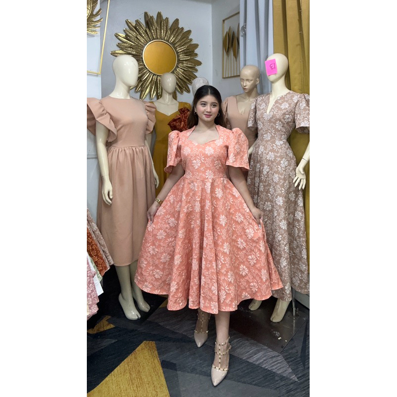 Venus Embossed Dress | Shopee Philippines