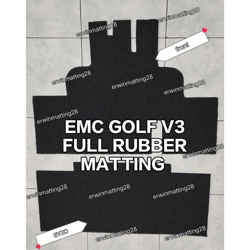 EMC GOLF FULL RUBBER MATTING (SET BACK & FRONT) | Shopee Philippines