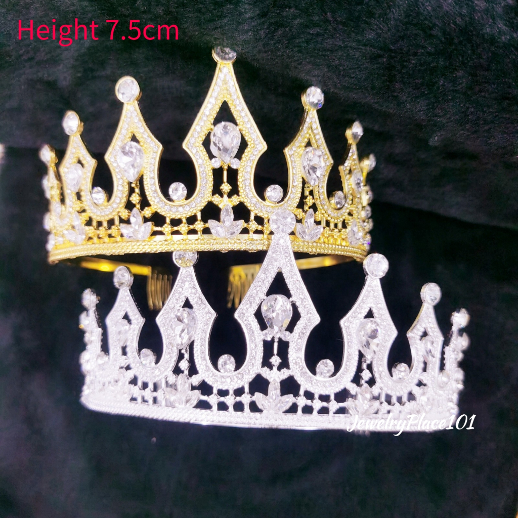 JP101 Classic elegant pageant alloy rhinestone Princess party crown ...