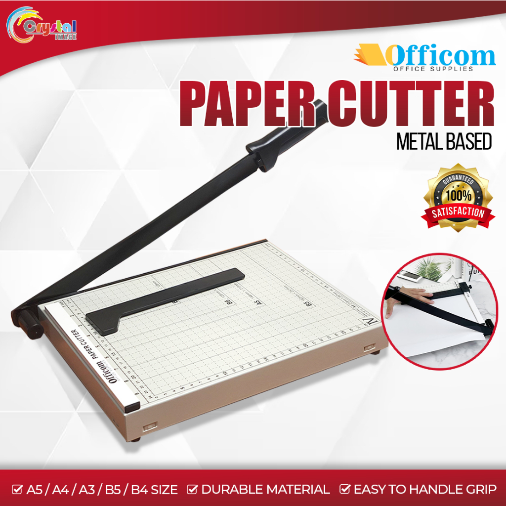 Officom Paper Cutter Metal A4 / A5 / A3 / B4 / B5 Heavy Duty Cutter ...