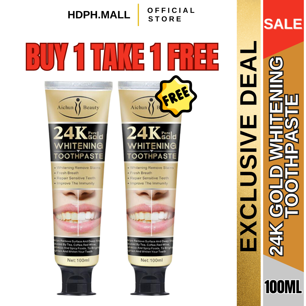 Buy 1 Take 1 24K Gold Whitening Toothpaste Anti Gingival Bleeding ...