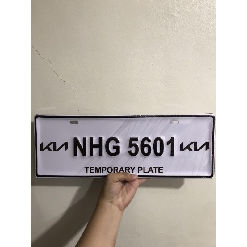LTO STANDARD CAR TEMPORARY PLATE/PLAKA | EMBOSSED METAL | Shopee ...