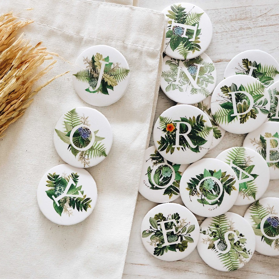 Papemelroti Monogram Matte Badge A - Z | Personalized | Pin Accessories ...