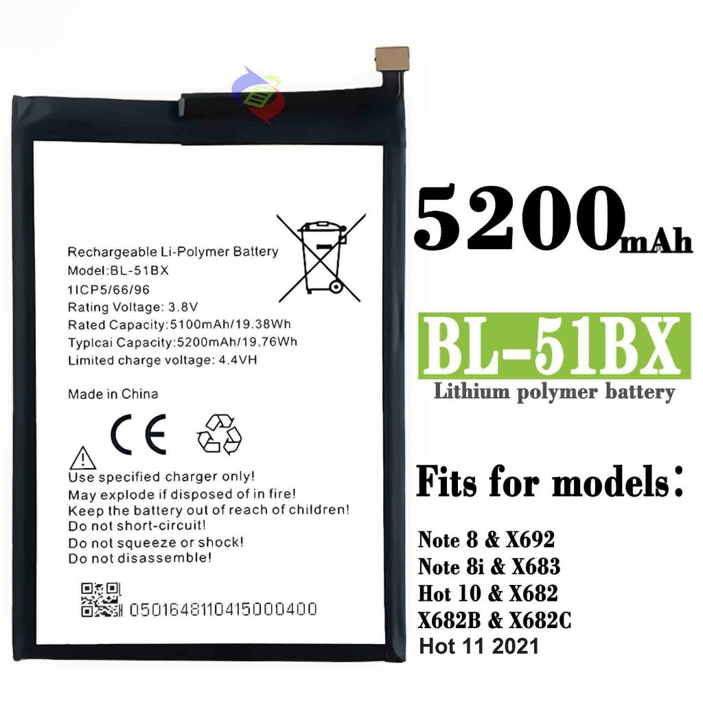 INFINIX Hot 11 2021 2022 BL-51BX BL-48DX Battery | Shopee Philippines