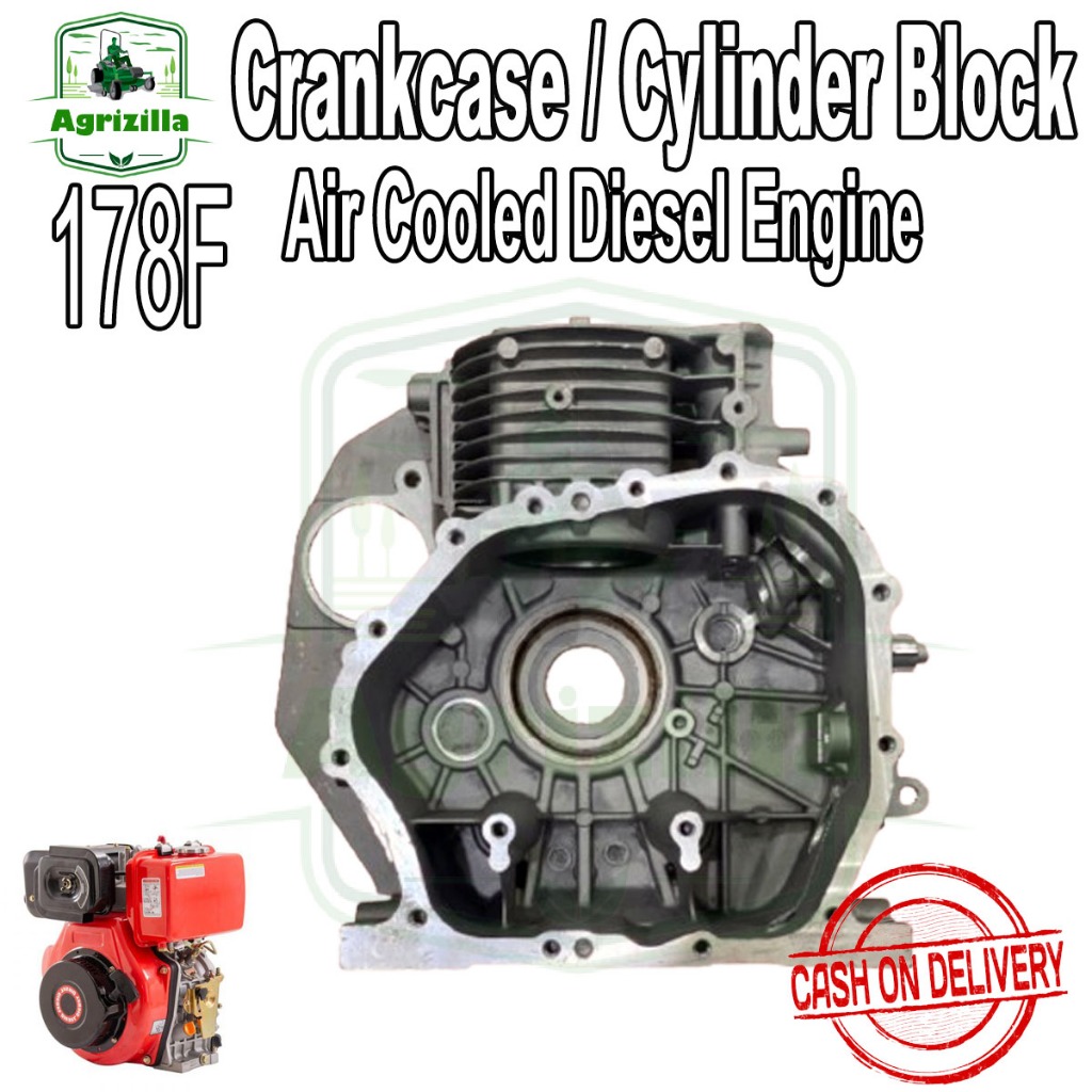 Crankcase , Cylinder Block Assy 170F 4hp 5hp , 178F 7hp 8hp Air Cooled ...