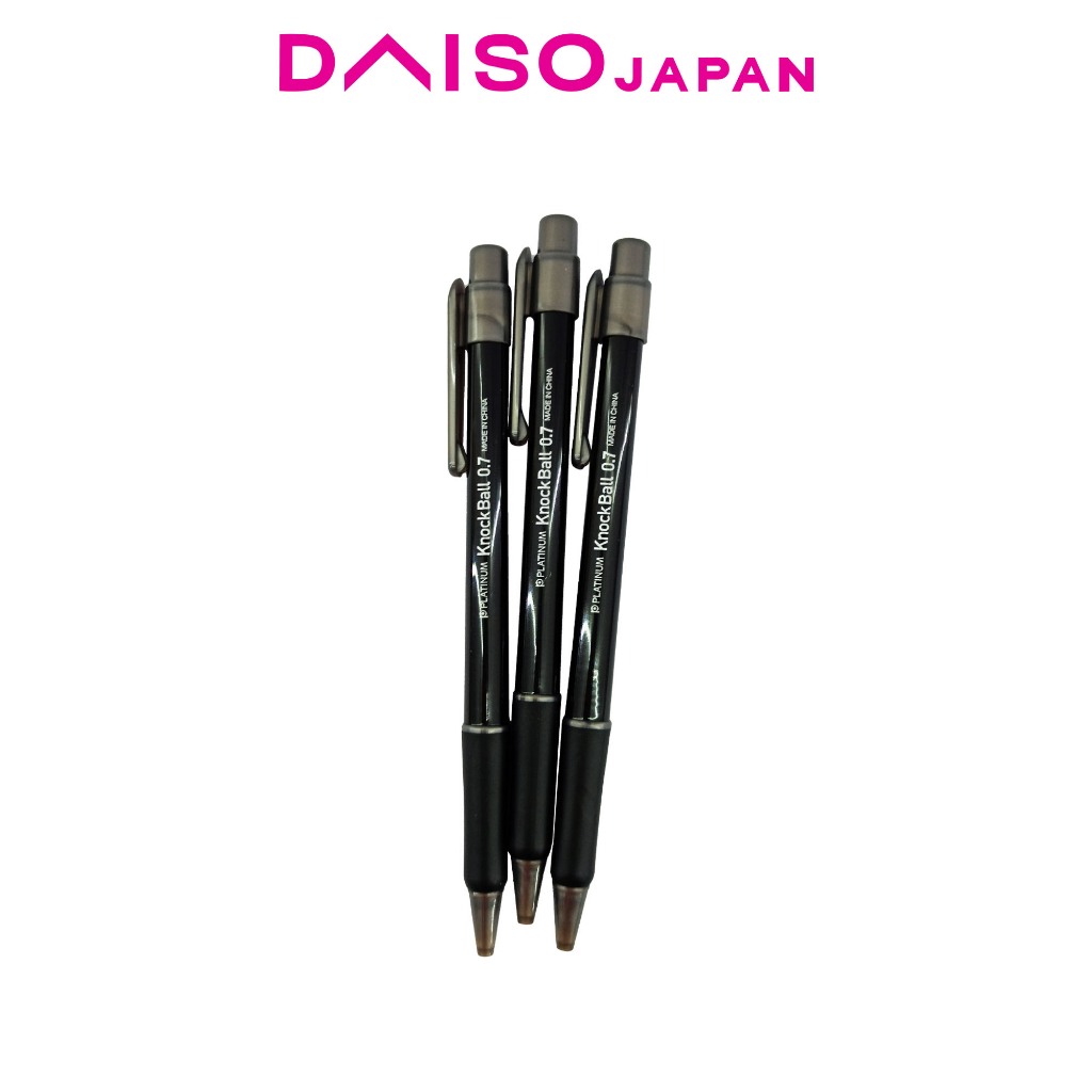 Daiso Knock-type Ballpoint Pen (0.7mm, 3 pieces) | Shopee Philippines