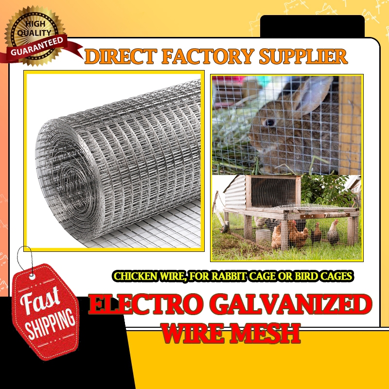 Electro Galvanized Wire Mesh Square Hole Welded Mesh Roll for Rabbit ...