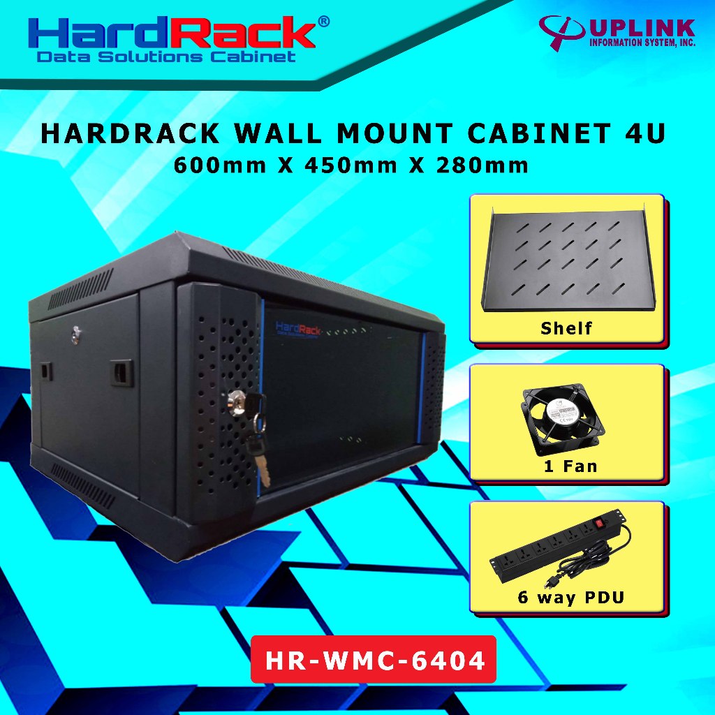HardRack 4U Wall Mount Cabinet Server Rack 600mm x 450mm (Unassembled) HR-WMC-6404 | Shopee ...