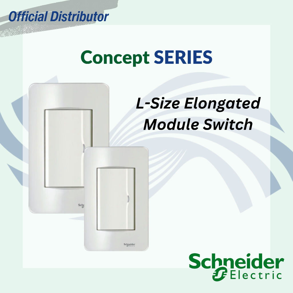 Schneider Concept 16A 250V 1 Gang Elongated Switch Module 1 or 2 Way ...