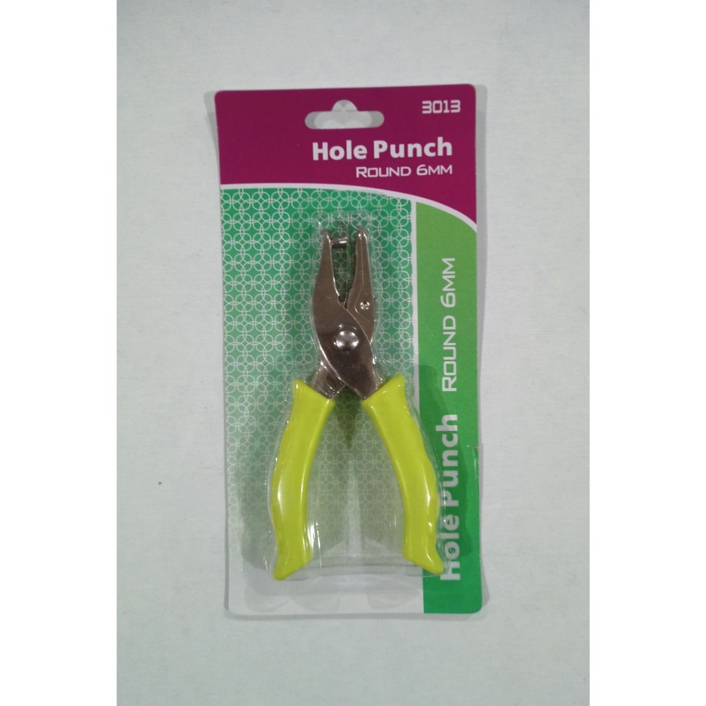 NEW! Single Hole Puncher with Non Slip Handle 6MM Ticket Punch Scrap ...