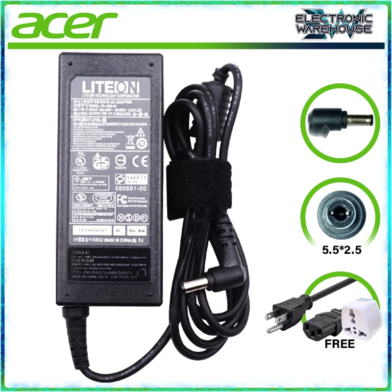 Charger 19V 3.42A for Acer Aspire Swift S7-191 S7-391 S7-392 SF314-54 SF314-54G SF314-55 CB5 ...