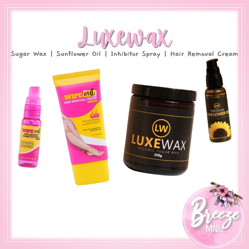 LUXEWAX Organic Sugar Wax 350ml DIY Sugar Waxing Kit Hair Removal ...