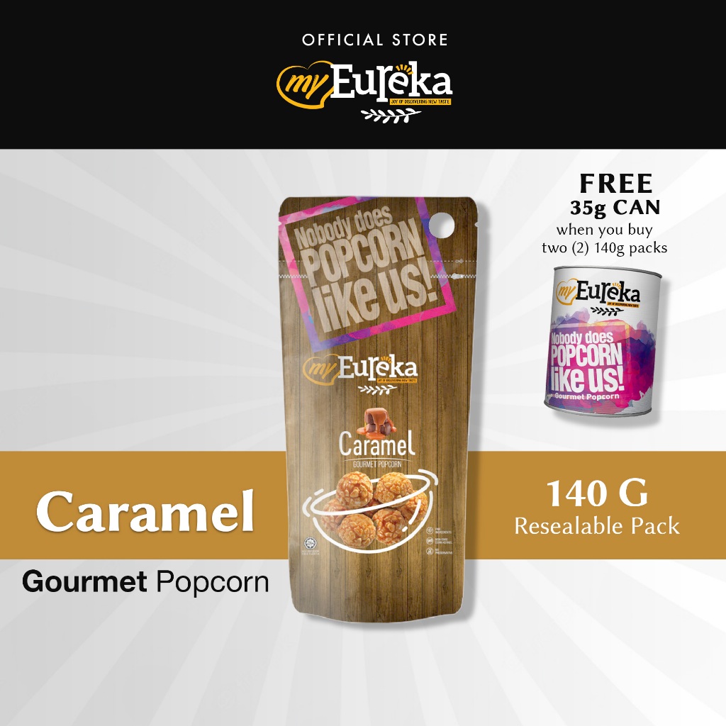 Eureka Caramel Popcorn 140g Pack | Shopee Philippines