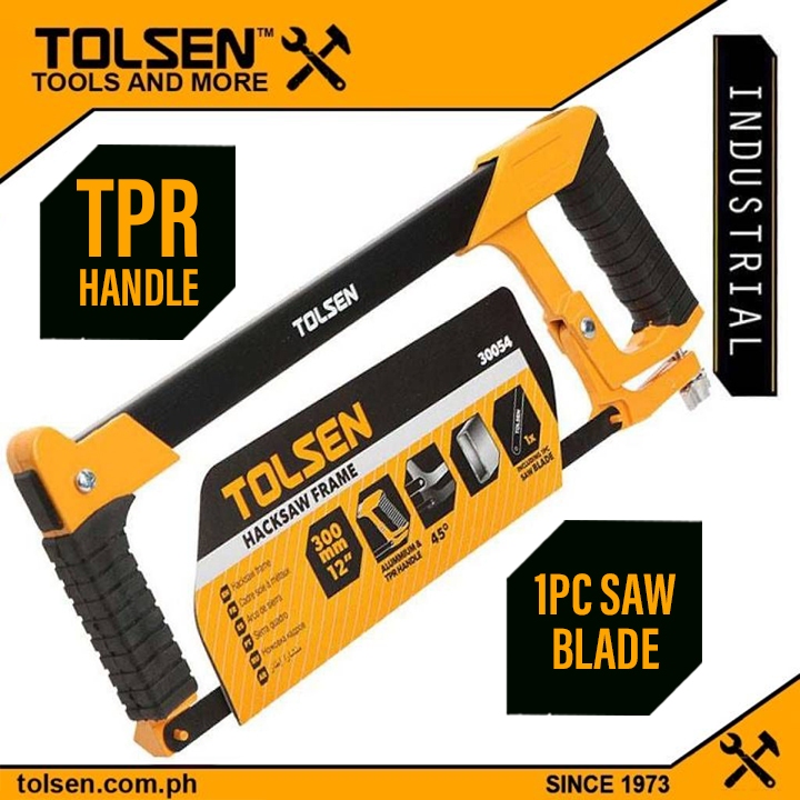 Tolsen Hacksaw Frame (300mm,12”) TPR Handle 30054 | Shopee Philippines
