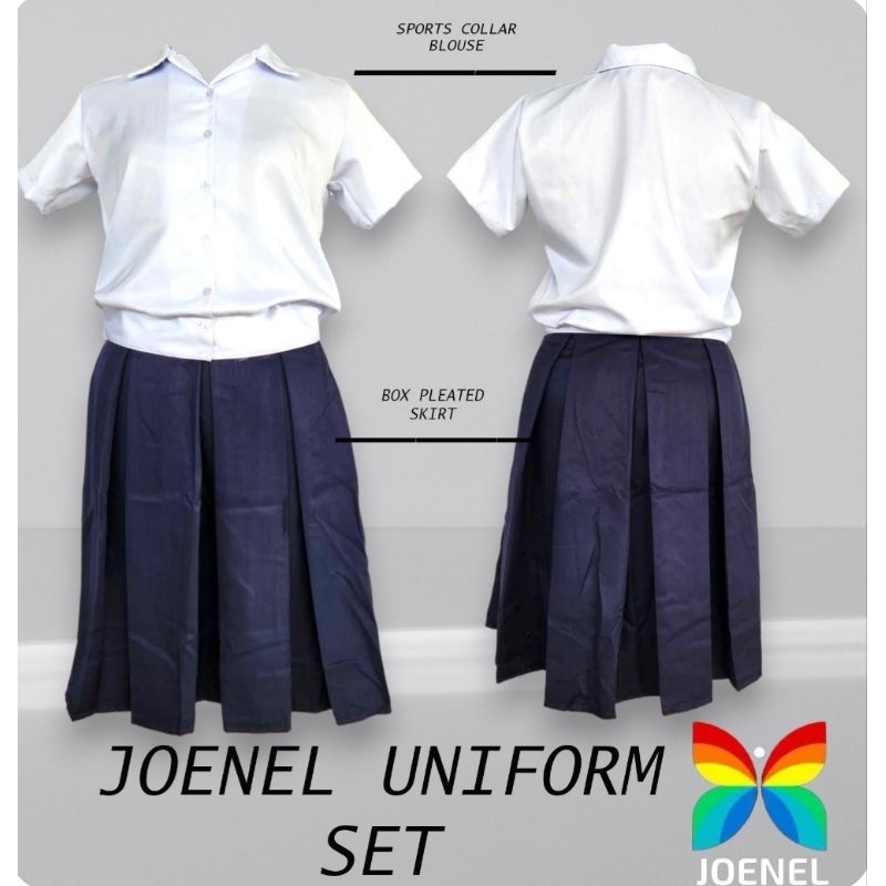 Joenel school uniform Peachtwill polo blouse sports collar/palda box ...