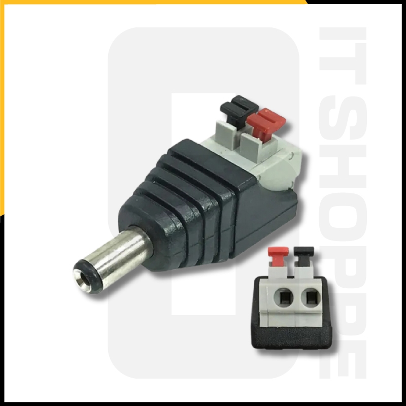 DC plug male/DC female CLIP TYPE connector High Standard Screw Type ...
