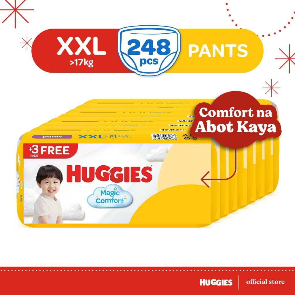 Huggies Magic Comfort Jumbo XXL - 31 pcs x 8 packs (248 pcs) | Shopee ...