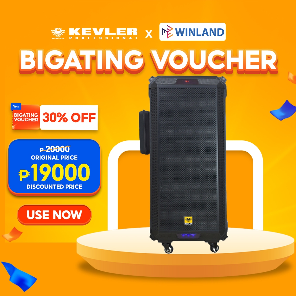 Kevler by Winland Portable Active Speaker System Party Boom Box Speaker ...