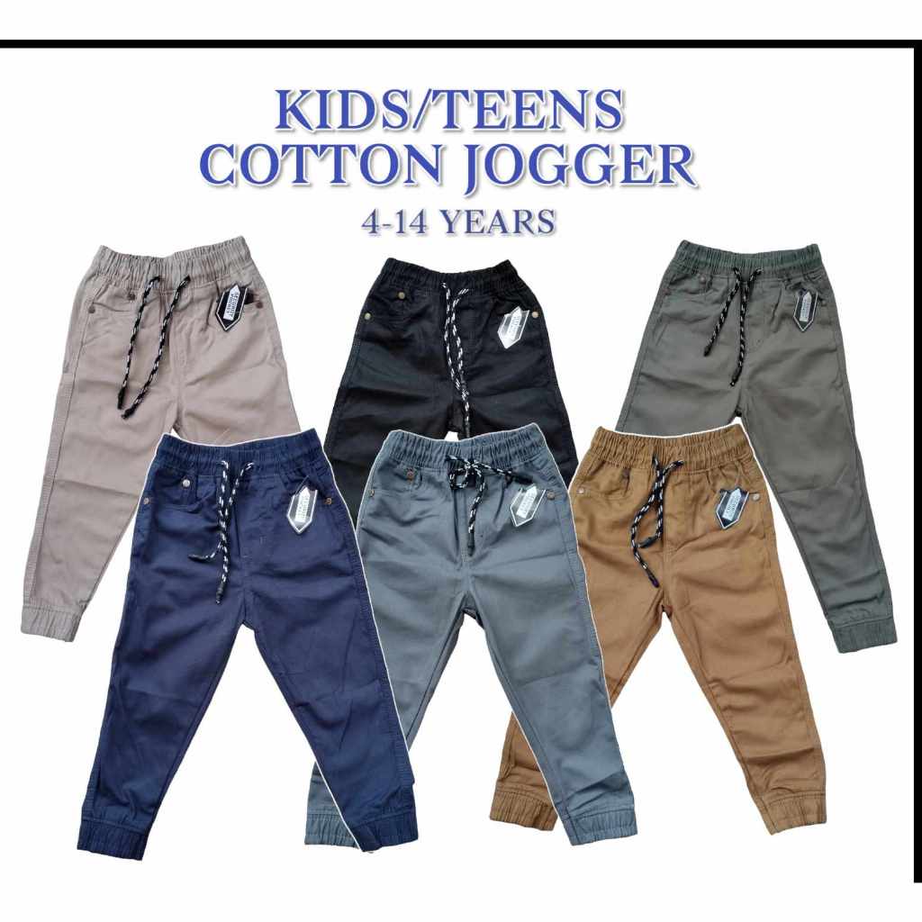 KIDS/TEENS JOGGER PANTS FOR BOYS - COTTON/TWILL JOGGER IMPORTED QUALITY ...