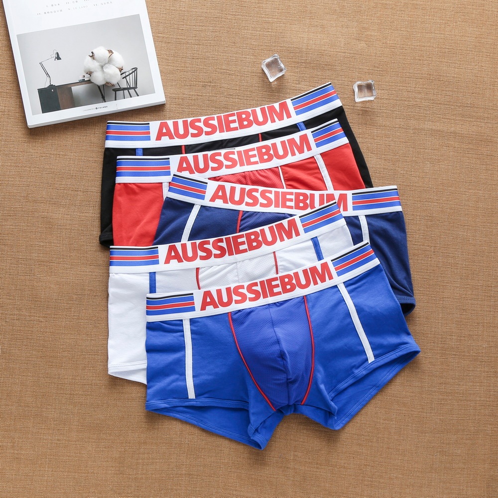 AussieBum Men Cotton Air-Through Regular Boxer Briefs Man Trunk Boxers ...