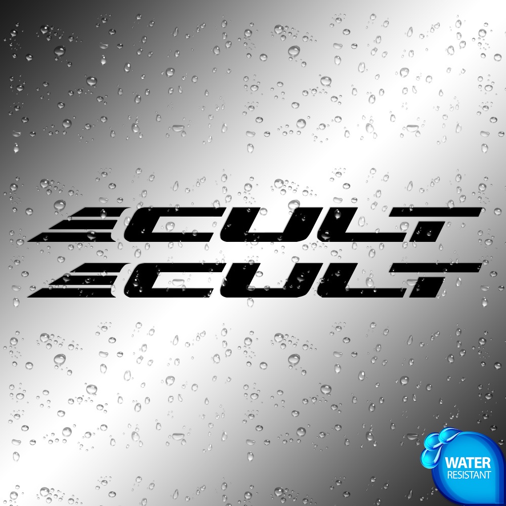 Stickers | (2) Cult Crew 2.0 BMX Bikes | Weather Proof die-cut decals ...