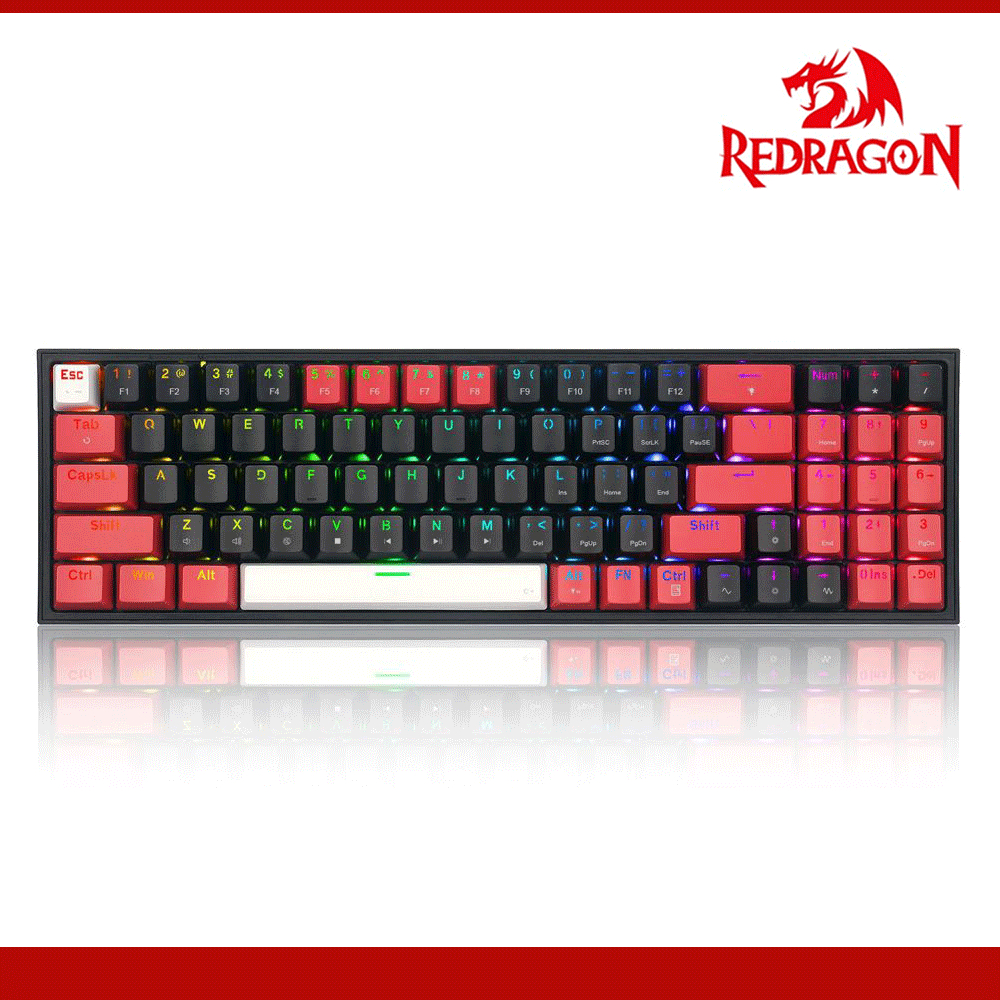 Redragon Pollux RGB 78 Keys Mechanical Gaming Keyboard Blk-Red-White ...