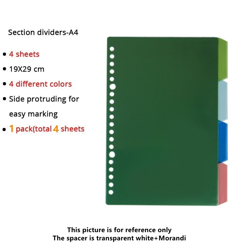 A5/B5/A4 Loose-leaf Refillable Notebook Shell Binder Notebook College Notepad b5 paper refill ...